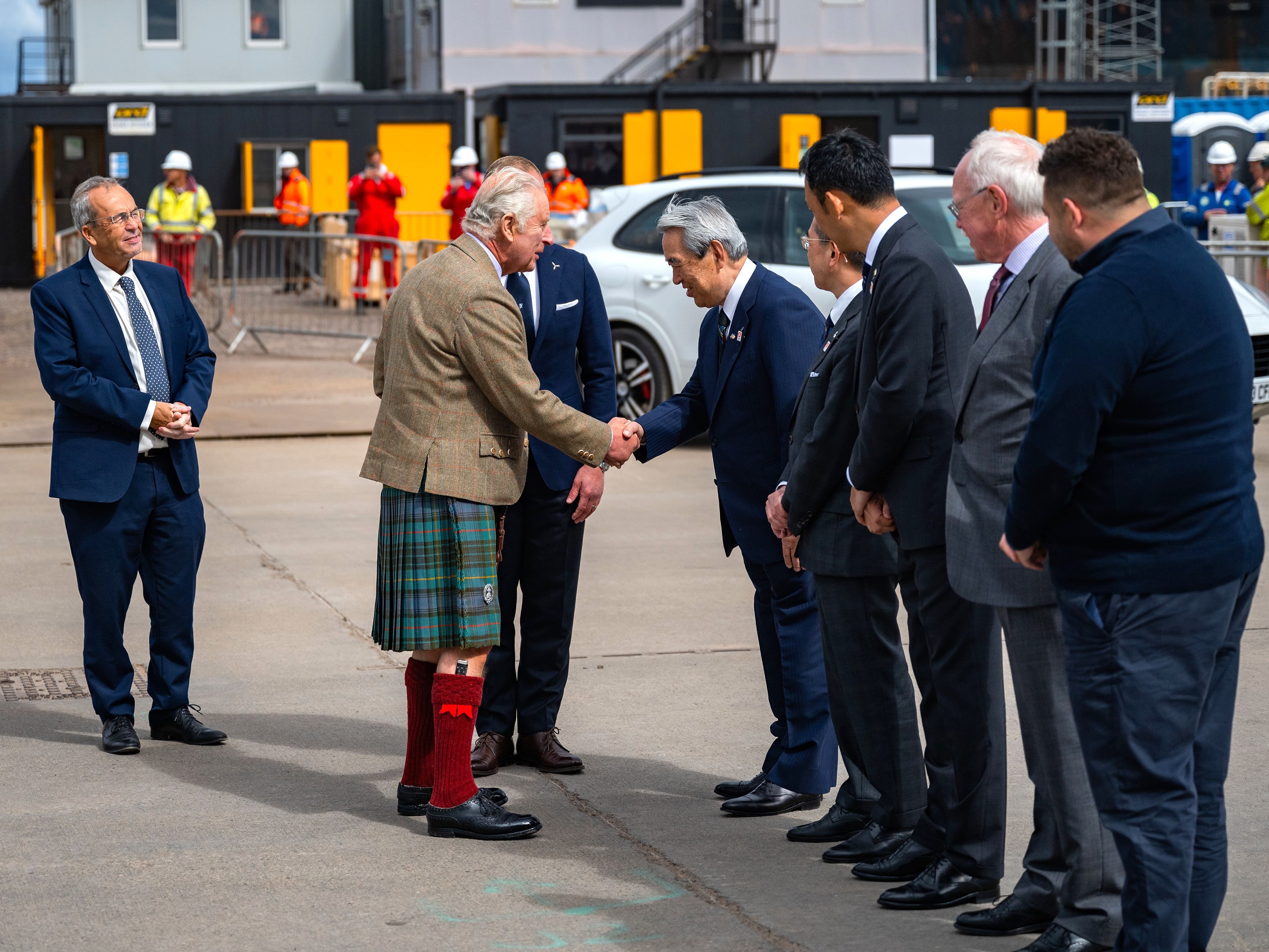 His Majesty King Charles III of the UK Visits the Port of Nigg in ...